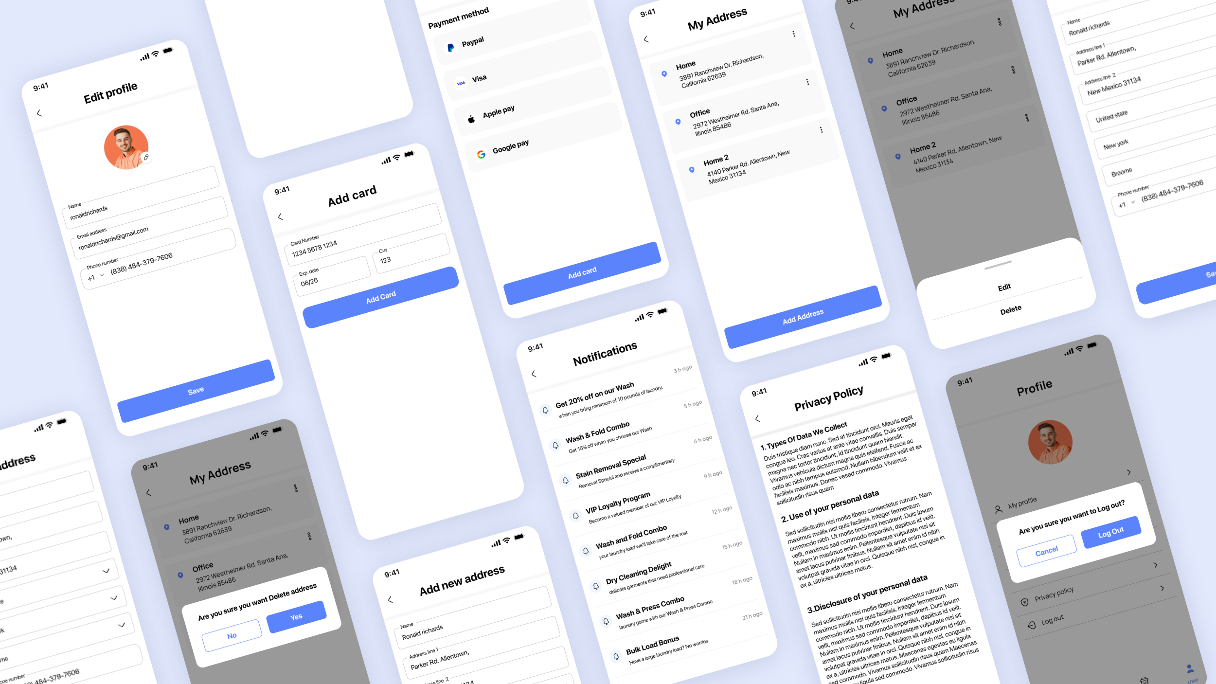 DrycleanHub UI Template: Laundry Booking App in Flutter 3.x (Android, iOS) UI app template by ...